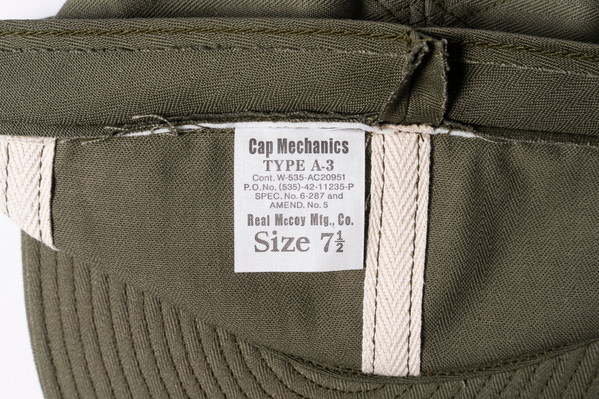 TYPE A-3 CAP – The Real McCoy's